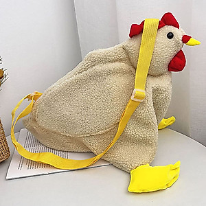 Plush Chicken Purse Cute Chicken Bag Hen Crossbody Bag Animal Style Shoulder Bag for Girls Women