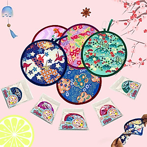 VANVENE 5 Pack Japanese Foldable Fan,Folding Hand Fan,Collapsible Hanheld Fans for Wedding Party Favors Decorations Portable