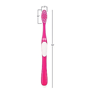 SmileGoods A392 Toothbrush, 39 Tuft, Soft Bristle, Individually Packaged Toothbrushes, Assorted Colors, Bulk Pack of 72