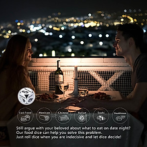 Him Her Couple Gifts for Boyfriend Girlfriend Food Decider 11th Anniversary Steel Date Night Gifts for Husband Wife for Wedding Christmas Valentines Birthday for Women Men