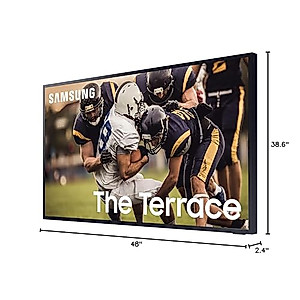 SAMSUNG QN75LST7TA Terrace 75" Outdoor QLED Smart TV with a HW-LST70T 3.0Ch Terrace Soundbar and WMN-4277TT Full Motion Wall Mount and Walts HDTV Screen Cleaner (2020)(Used)