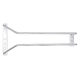 zoohot 8.85-Inch Wine Glass Rack - Under Cabinet Stemware Wine Glass Holder Glasses Storage Hanger Stainless Steel Organizer for Bar Kitchen(1 Rows, 2 Pack)