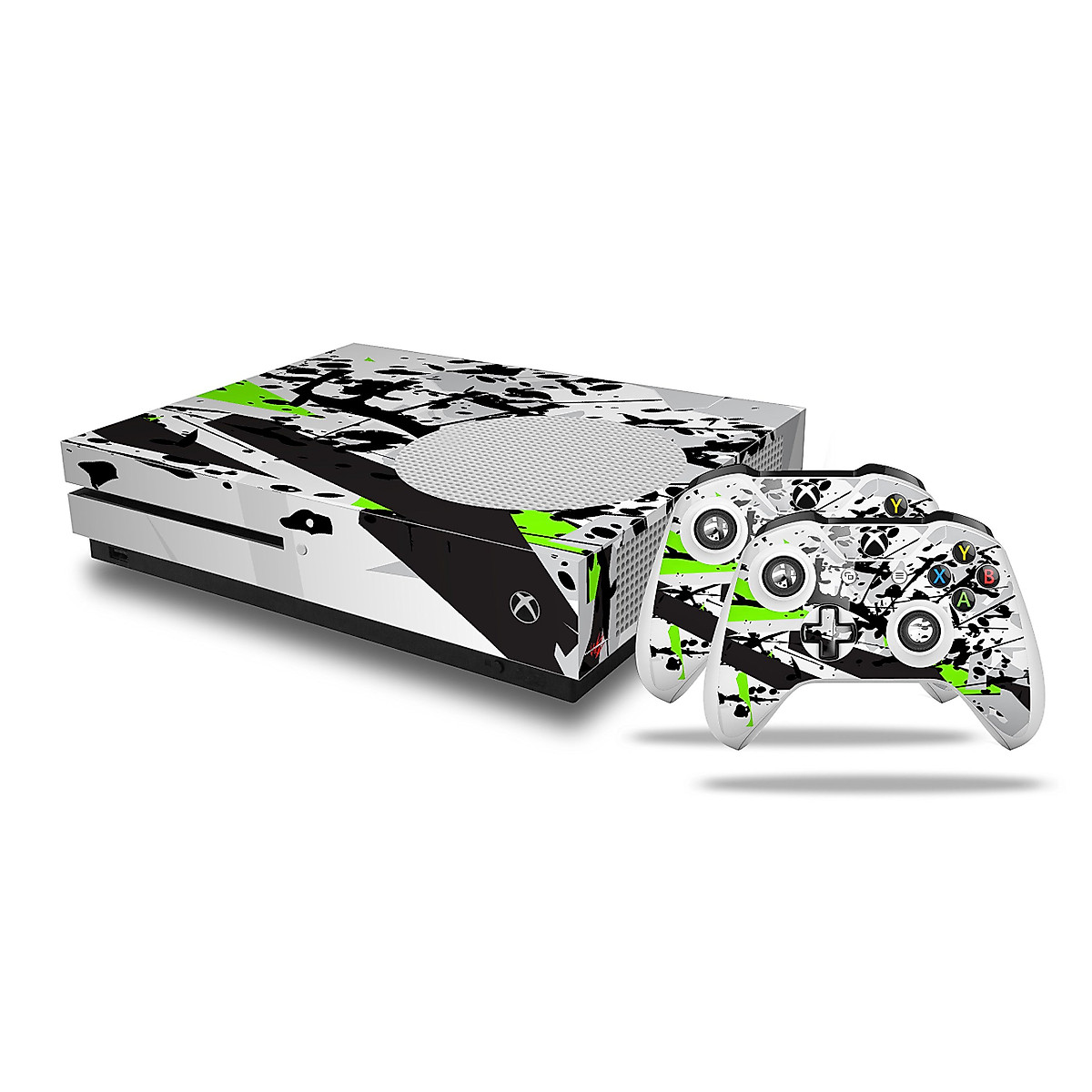 WraptorSkinz Decal Vinyl Skin Wrap Compatible with Xbox One S Console and Controllers - Baja 0018 Lime Green
