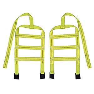 Autofonder 2Pc Tow Dolly Basket Straps with Flat Hook for 14"-17" Tires -10,000 lbs Breaking Strength Tire Bonnet&Tire Net -2” Over Wheel Car Basket Tie Down Straps with Axle Straps,Carrying Bag