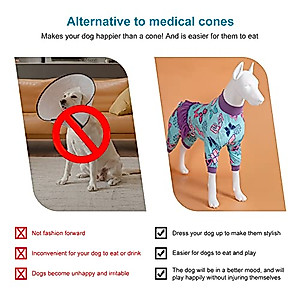 LovinPet Dog Pajamas Extra Large Size Dog - Post Surgery Comfort Pajamas, Lightweight Stretchy Fabric, Navy Butterfly Wings Print, Large Dog Pajamas, Undershirt for Dog Dresses,Pink M