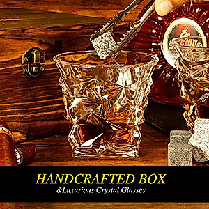 Gifts for Men Chilling Stones,12 Granite Stones Whiskey Gifts for Boyfriend Dad Bar Party Fathers Day Christmas Birthday Festival Anniversary or Retirement