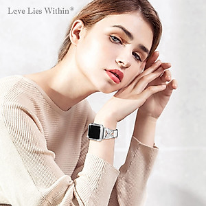 Love Lies Within Bling Butterfly Band Case Compatible with Apple Watch Band 45mm for Women Classy Silicone Bracelet with Rhinestone Bumper for iWatch Series 7 8