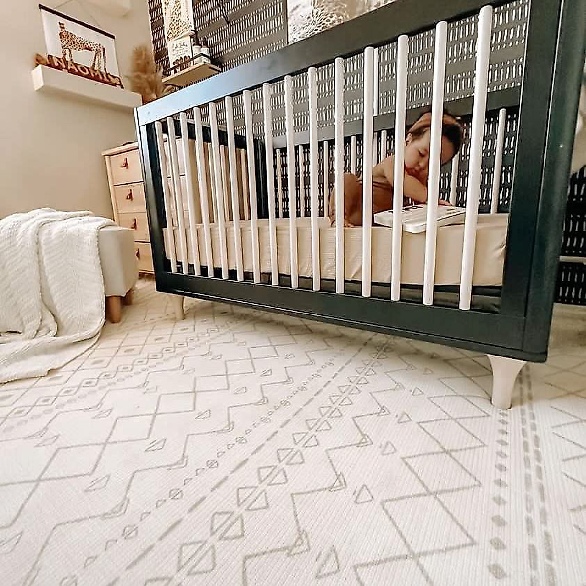 The Shwally PlayMat - Soft Baby Play Mat - Reversible Foam Floor Mat - Waterproof, Wipe-Clean, Durable, Non-Toxic and Hypoallergenic - Large (6.5' X 4.5') (Enya)