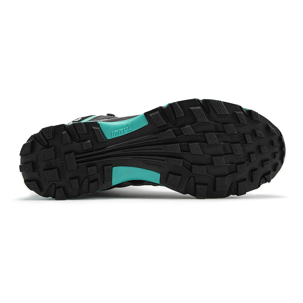 Inov-8 Womens Roclite G 370 - Waterproof Hiking Boots - Lightweight, Breathable - Graphene Grip - Mid Boot Fit - Vegan - Black/Teal 10 W US