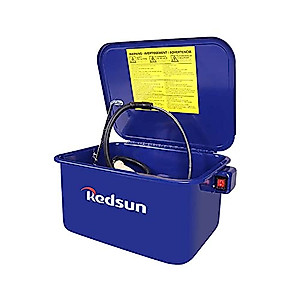 Parts Washer 3.5 Gallon Capacity Tank Cabinet Portable Automotive Parts Cleaner for Wheel Bearings, Gears, and carburetors (Blue)…