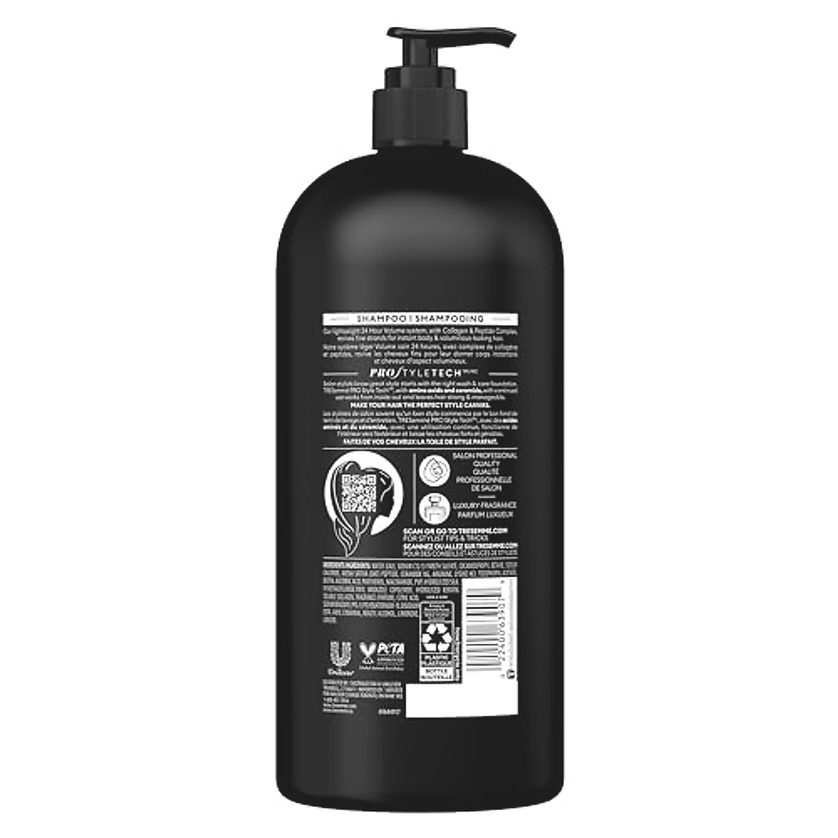 TRESemmé 24 Hour Volume Shampoo with Pump For Fine Hair Formulated With Pro Style Technology 39 Fl Oz
