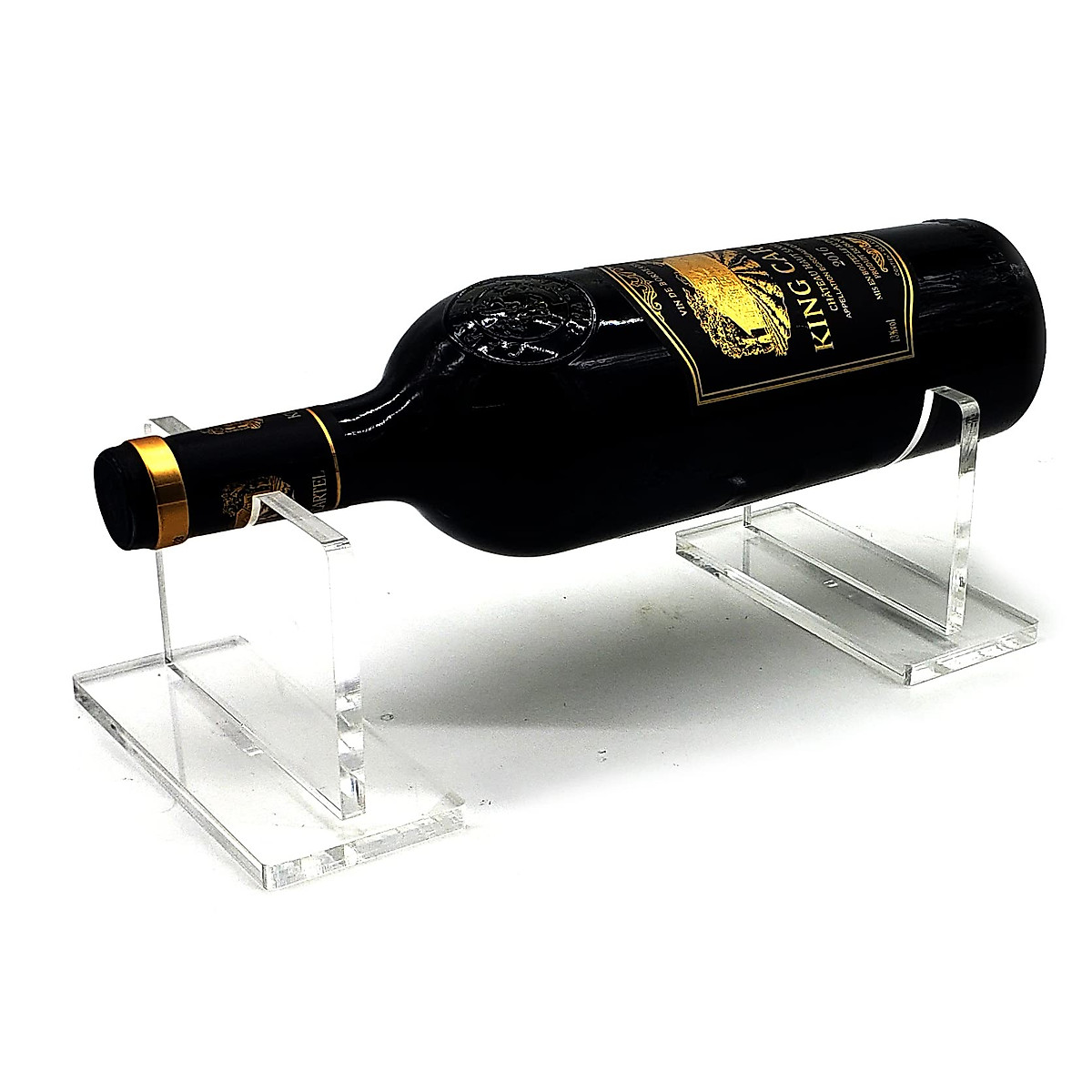 Wine Bottle Holder Floating Acrylic Stand Rack/Holder Counter Top Display Case Riser