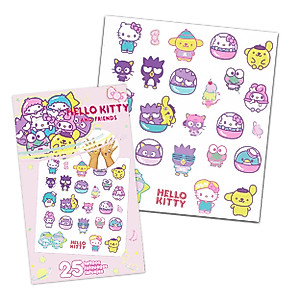 Hello Kitty and Friends Keroppi Plushie Set - Bundle with 14" Keroppi Plush Doll with Carrying Straps Plus Temporary Tattoos and More | Hello Kitty and Friends Gifts