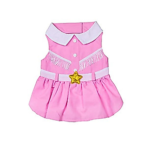 Doggy Parton Pink Cowgirl Collared Dress - S