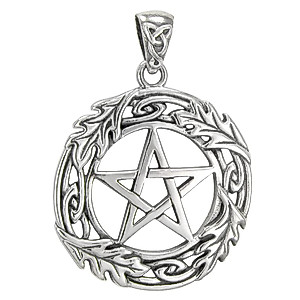 Moonlight Mysteries Sterling Silver Oak Tree Leaf Pentacle Pendant