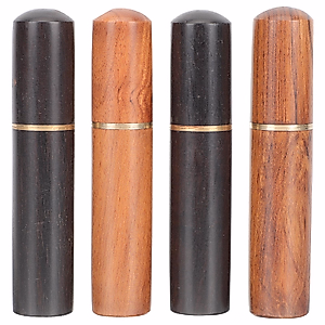 VICASKY 4Pcs Sewing Needles Holder Wood Needle Case Portable Needles Storage Case Wood Pill Bead Box Holder for Store Embroidery Needle Hand Crafts Knitting Tool Toothpick