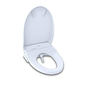 TOTO SW3044T40#01 S500e Elongated Bidet ewater+ and Classic Lid, White-SW3044T40 Toilet Washlet Seat, Cotton White