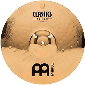 Meinl 15" Medium Crash Cymbal - Classics Custom Brilliant - Made in Germany, 2-YEAR WARRANTY (CC15MC-B)