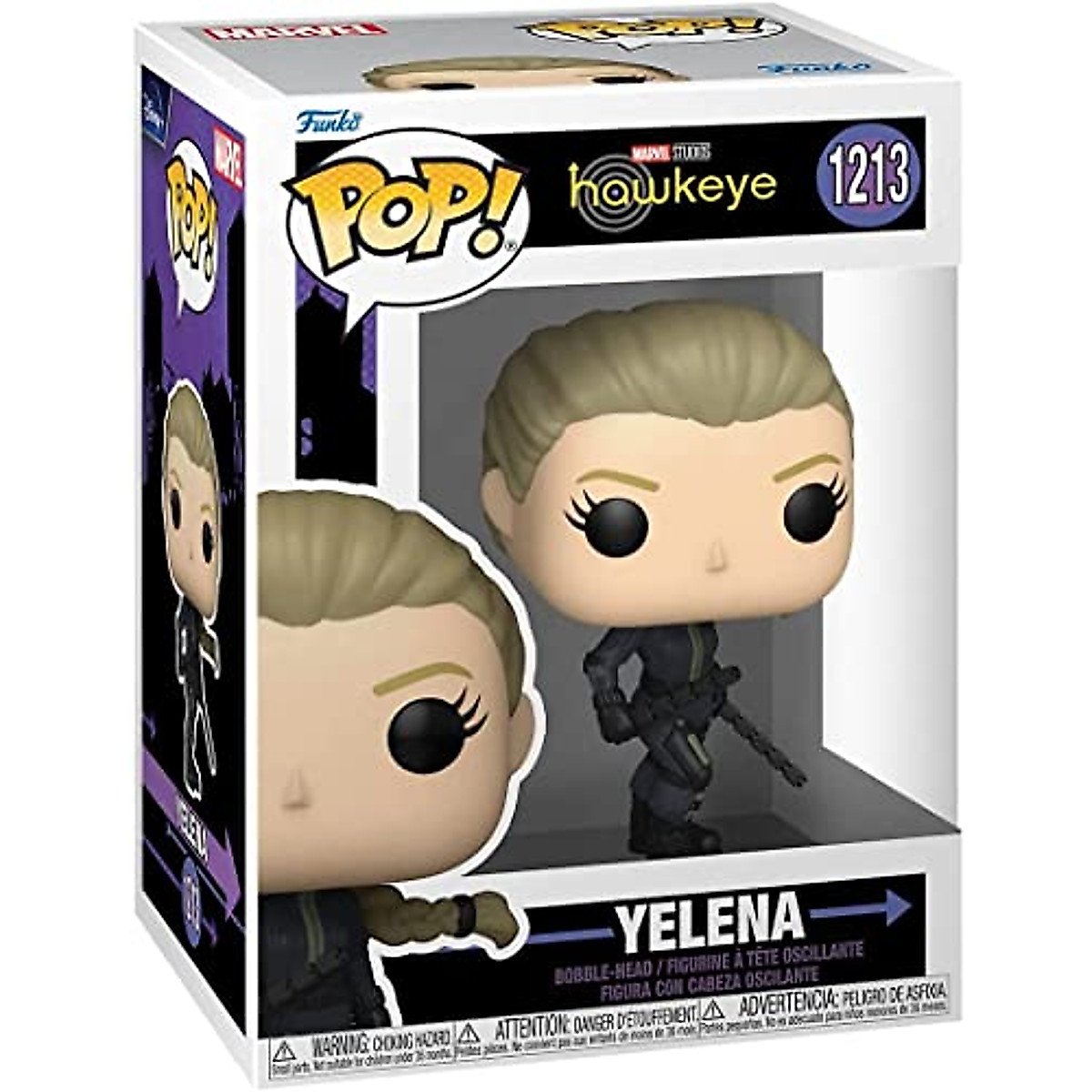 POP Marvel: Hawkeye - Yelena Belova [Black Widow] Funko Vinyl Figure (Bundled with Compatible Box Protector Case)