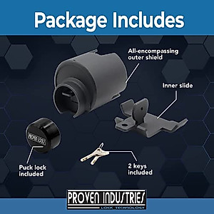 Proven Industries Model 2516-B2 Trailer Lock, Fits Select Cast-Steel 2 5/16-Inch Adjustable Couplers, Made in The USA, (Black)