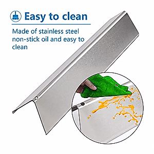 Flavorizer Bar Replacement for Weber Spirit I & II 200 Series, Spirit E210, S210, E220, S-220, 7635 Stainless Steel Grill Heat Plate, 3 Pack, 15.3" x 3.5" x 2.5" (Front Control Panels)