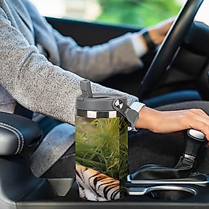 SYJTGDE Large Capacity Car Cup Tiger Laying On The Grass Fashionable Upgrade Car Cup Advanced And Beautiful Travel Cup