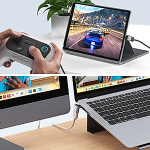 90 Degree USB to USB C Adapter 2 Pack,yootech Up & Down Angled USB-C to USB Adapter,Thunderbolt 4/3 to USB Female Adapter Converter for MacBook Pro 2021,MacBook Air 2020,iMac, Dell XPS,Galaxy Book etc