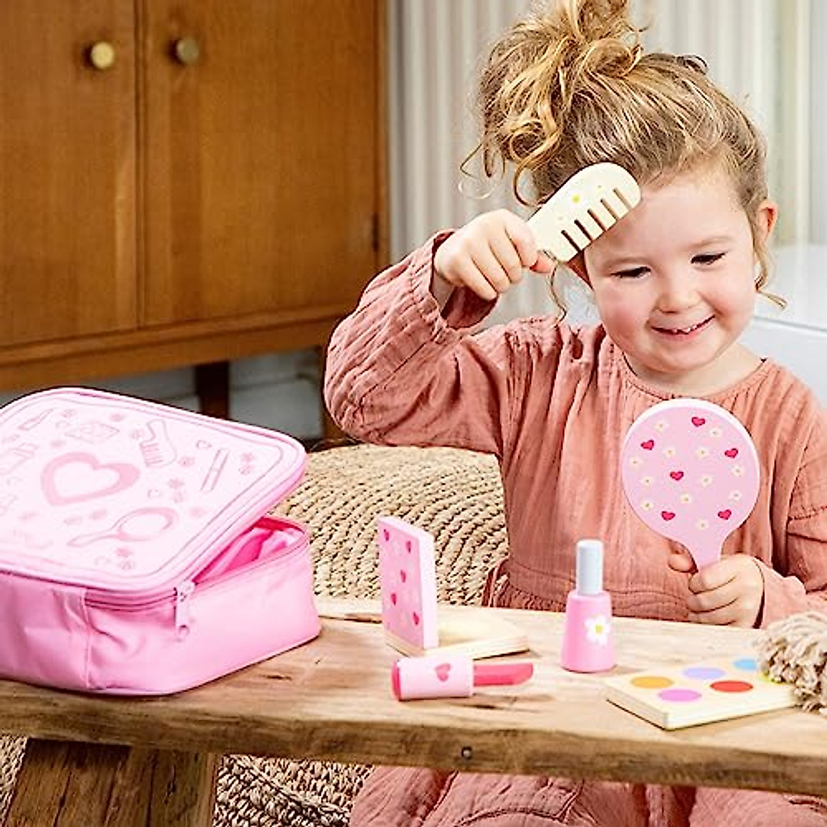 New Classic Toys Make Up Set - Pretend Play Toy for Kids Cooking Simulation Educational Toys and Color Perception Toy for Preschool Age Toddlers Boys Girls