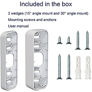 Blink Doorbell Mount, Adjustable (15 to 45 Degrees) Corner Kit for Blink Video Doorbell, Wide Viewing Angle Mount (Blink Doorbell is NOT Included)