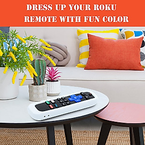 3Pack Case for Roku Remote, Cover for TCL Roku TV Steaming Stick/Hisense/Express Replacement Controller Universal Silicone Sleeve Skin Glow in The Dark Purple Blue White