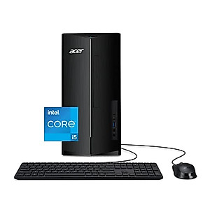 Acer Aspire TC-1760-UA92 Desktop | 12th Gen Intel Core i5-12400 6-Core Processor | 12GB 3200MHz DDR4 | 512GB NVMe M.2 SSD | 8X DVD | Intel Wireless Wi-Fi 6 AX201 | Bluetooth 5.2 | Windows 11 Home
