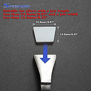 SPEEDWOX 6 Pcs Replacement Rubber Tips Kit for Glass Breaking Pliers Key Fob Pliers Flat Jaws for Key Fob Hardware Install and Stained Glass Work Supplies and Tools