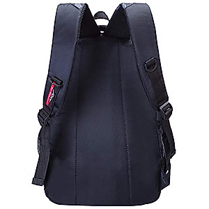 BYPTNF Backpack for Boy Student Kid Waterproof Durable Elementary Middle Casual Bookbag (C-Black)