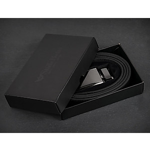 SlideBelts Full Grain Leather Belt (Cognac with Gold Buckle, Up to 44")