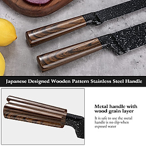 Vvwgkpk 12-Piece Kitchen Knife Set with Wooden Block,Professional Chef Knife Sets with steak knives,High Carbon German Stainless Steel Knife with Japanese Designed Wooden Pattern Stainless Handle