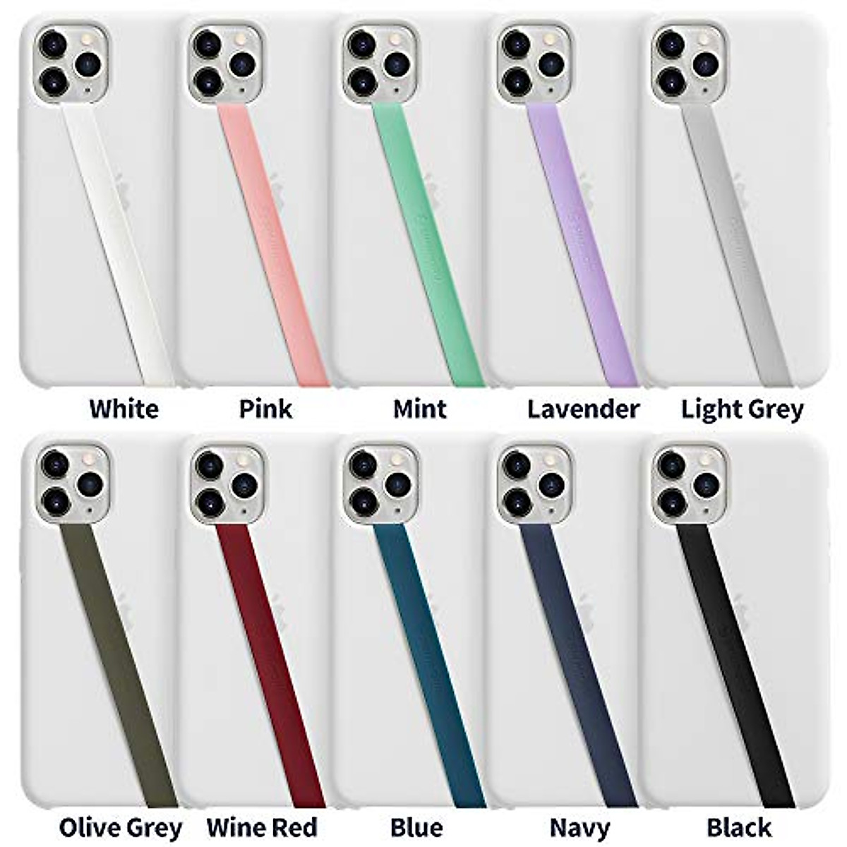 Ultra Slim Phone Loop Finger Holder, Sinjimoru Secure Finger Strap for Phone Case as Cell Phone Grip Holder Compatible with iPhone Case & Samsung Phone. Sinji Loop Black