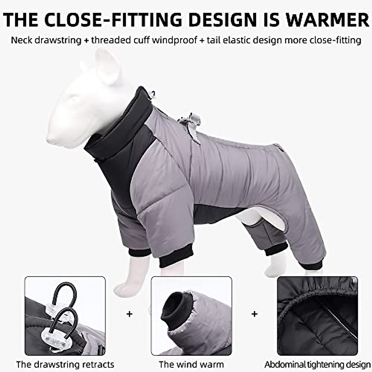 Windproof Warm Full Body Coat for Small Dogs Waterproof Small Dog Coats for Puppy Quality Puppy Winter Clothes Reflective Outdoor Snow Jacket