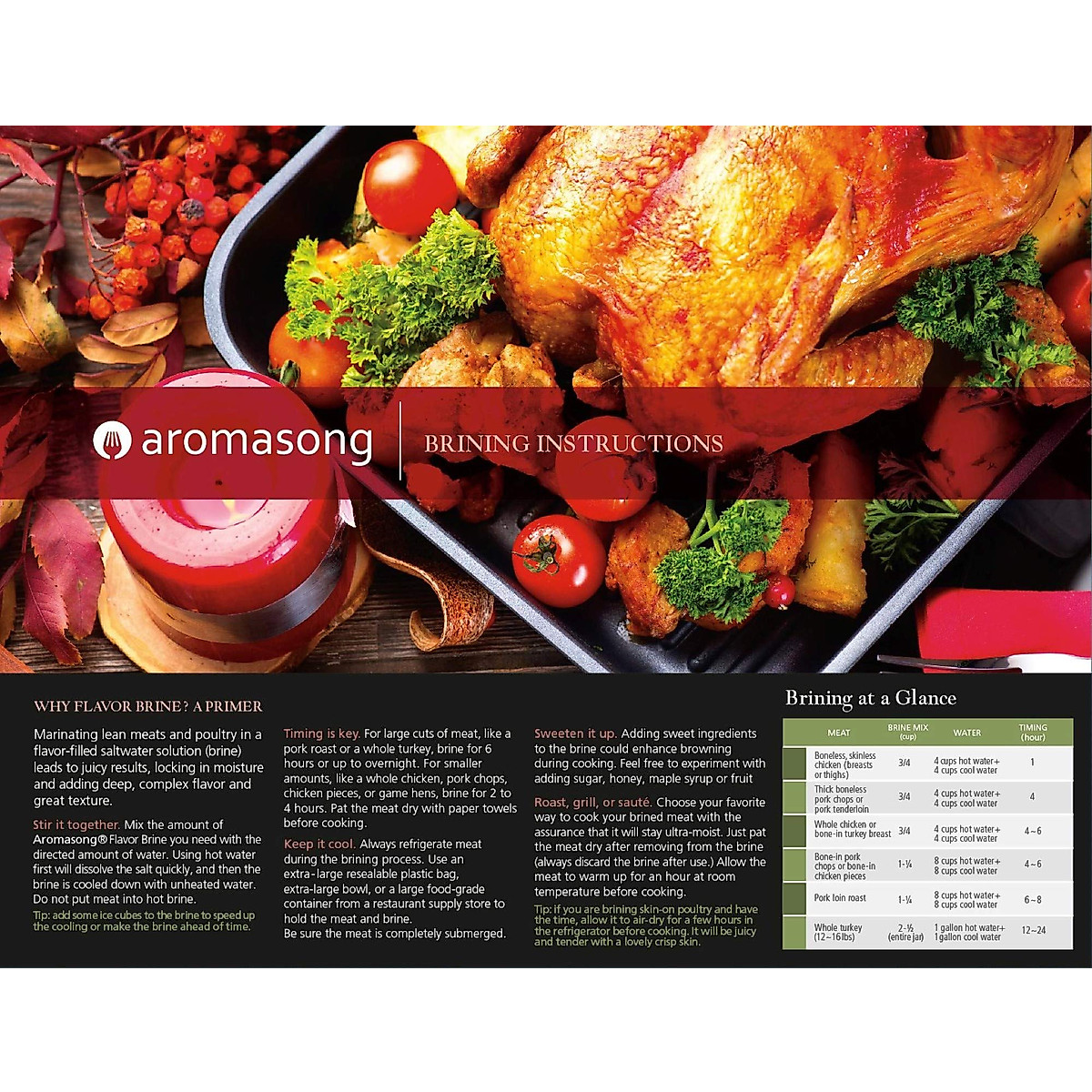 Aromasong Turkey Brine - 100% Natural - 2 LB - For Wet & Dry Brining. (Herbs De Provence seasoning) for Whole, Smoked, Oven-Roasted or Fried Turkey - Made in USA