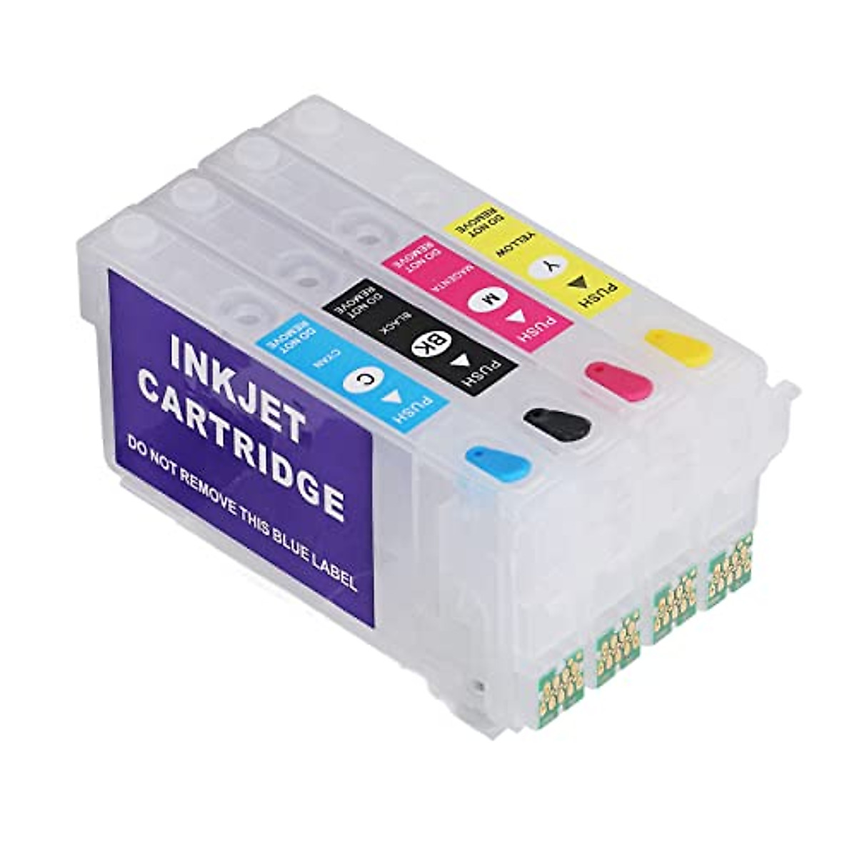 FTVOGUE Ink Cartridge PP BK C M Y 4 Colors Printing Accessory Part (T802 Without Chip)