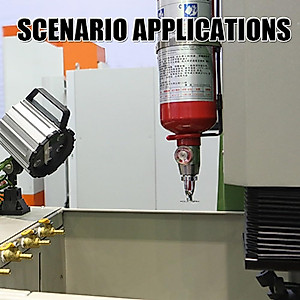 SHHUAOIL Workshop Light Task Lamp Alloy Explosion-Proof Strong Heat Dissipation Wear-Resistant and Not Easy to Aging LED High Brightness One Key Switch for CNC Machine Lighting(Short arm,12w 24v)