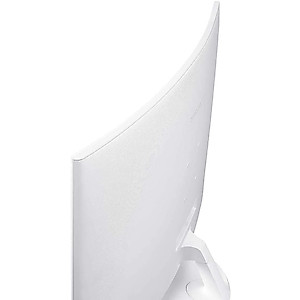 2022 Newest Samsung Flagship 27" FHD Curved LED Backlight Computer Monitor for Business with VGA, HDMI, Ultra-Slim Design with Wide Screen, 4ms Response, 60Hz Refresh, 3000:1 Contrast Ratio, White+JVQ