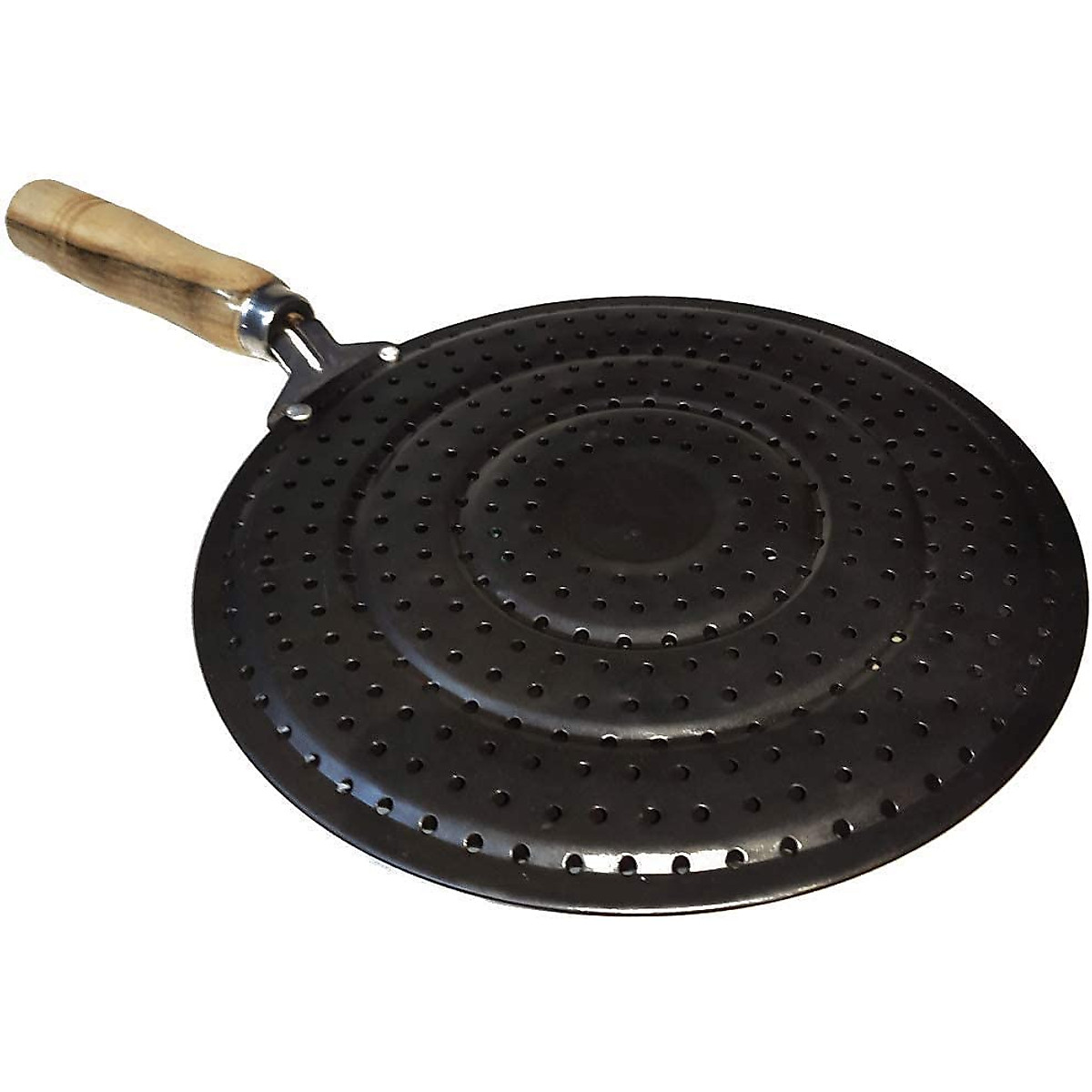 Set Of 2 Stainless Steel Roasting Net With Stainless Steel Tong Cooking Rack For Papad/Khakhra Baking Roti and Parathas Indian Kitchen Accessories Wire Roasting Net - (Black)