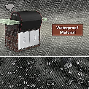 QuliMetal 30 Inch Built–in Grill Cover for Bull Gas Grills, Outdoor Products BBQ Grill Top Cover, with Elastic Hem, Waterproof & Windproof, Replace for Bull 45005 Grill Head Cover, 600D