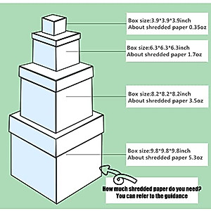 ZHODR Cut Paper Shred Filler for Gift Boxes,Easter Basket Filler, Filler for Wrapping Gifts, Crafting Activities, Display Merchandise, 8 oz (1/2 lb) Weight and Many Color Options(white)
