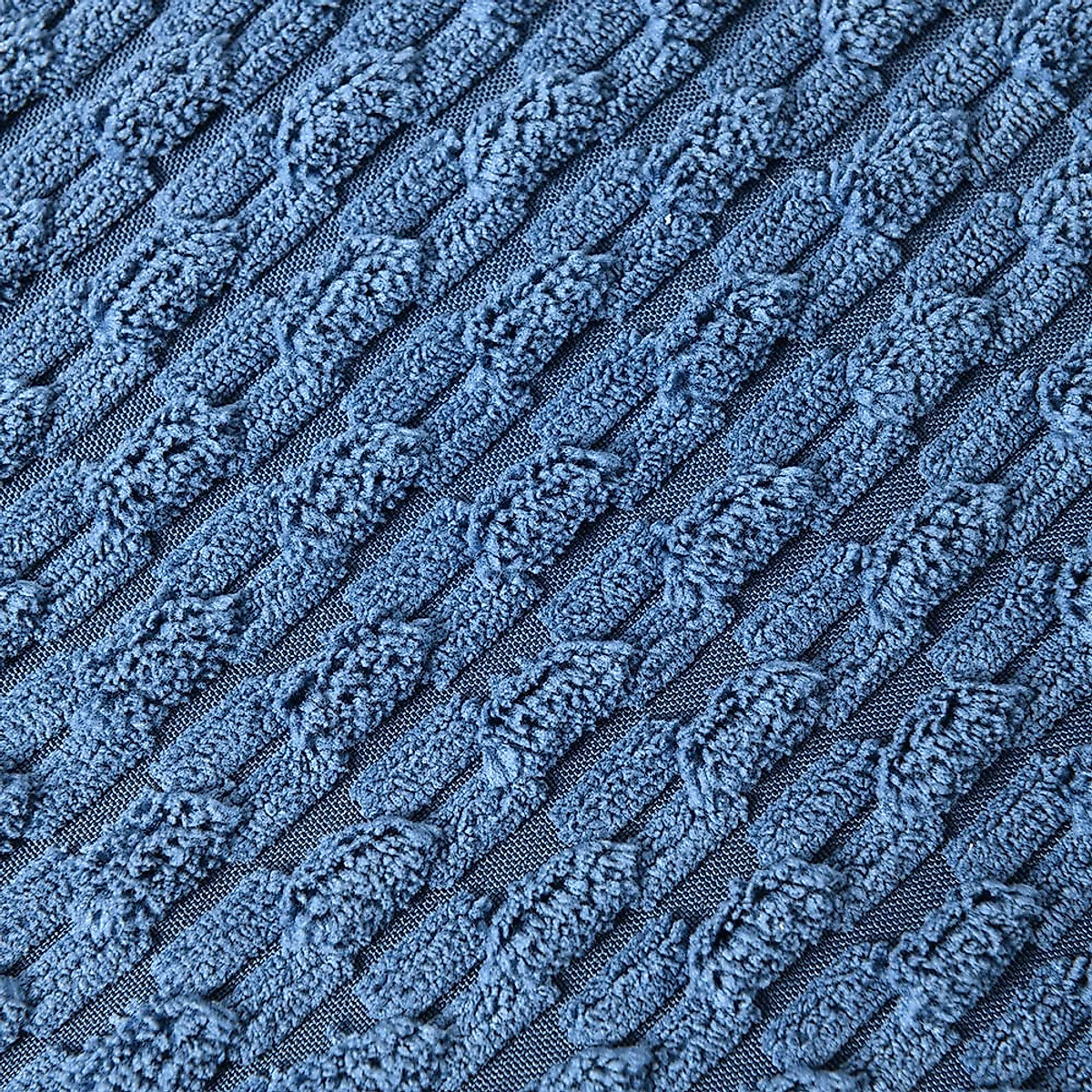 Fancy Homi 2 Packs Dusty Blue Decorative Throw Pillow Covers 18x18 Inch for Couch Bed Sofa, Modern Farmhouse Boho Home Decor, Soft Cute Plush Corduroy Cushion Case 45x45 CM