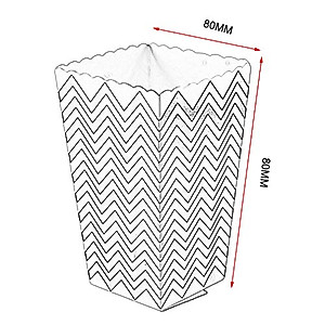 Tikellar Popcorn Boxes,12pcs/lot Silver Metallic Mini Party Paper Popcorn Boxes Sanck Favor Bags Wedding Birthday Movie Party Supplies