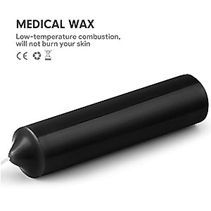 Upgraded MANFLY Low Temperature Candles Low Heat Romantic Candles Wax for Couples, Wedding, Home Decoration-Black