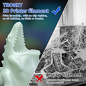 Pla Filament 1.75mm, Pla Glow in The Dark Filament, Multicolor, Green, Blue,Purple,Orange,Pink,Shiny,Fit Most FDM Printer,Dimensional Accuracy +/- 0.05 mm,1kg Spool(2.2lbs)