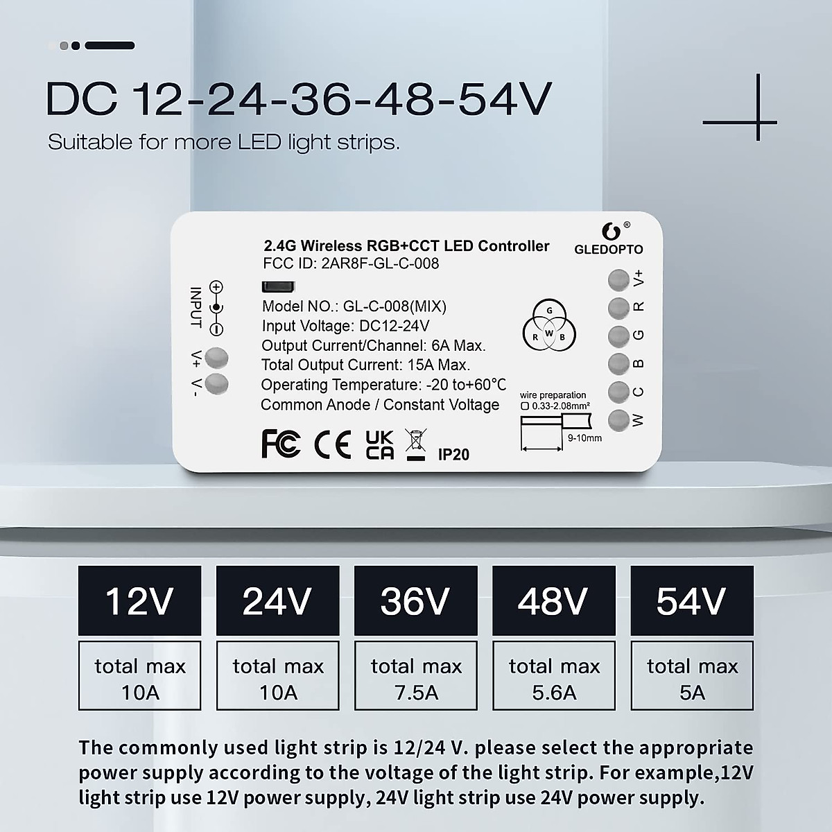 GLEDOPTO ZigBee 3.0 LED Strip Controller RGB+CCT Mix Dimmable Compatible with SmartThings Amazon Echo Plus App/Voice Control for RGB Warm White Cold White LED Strip Light (Require ZigBee Hub)