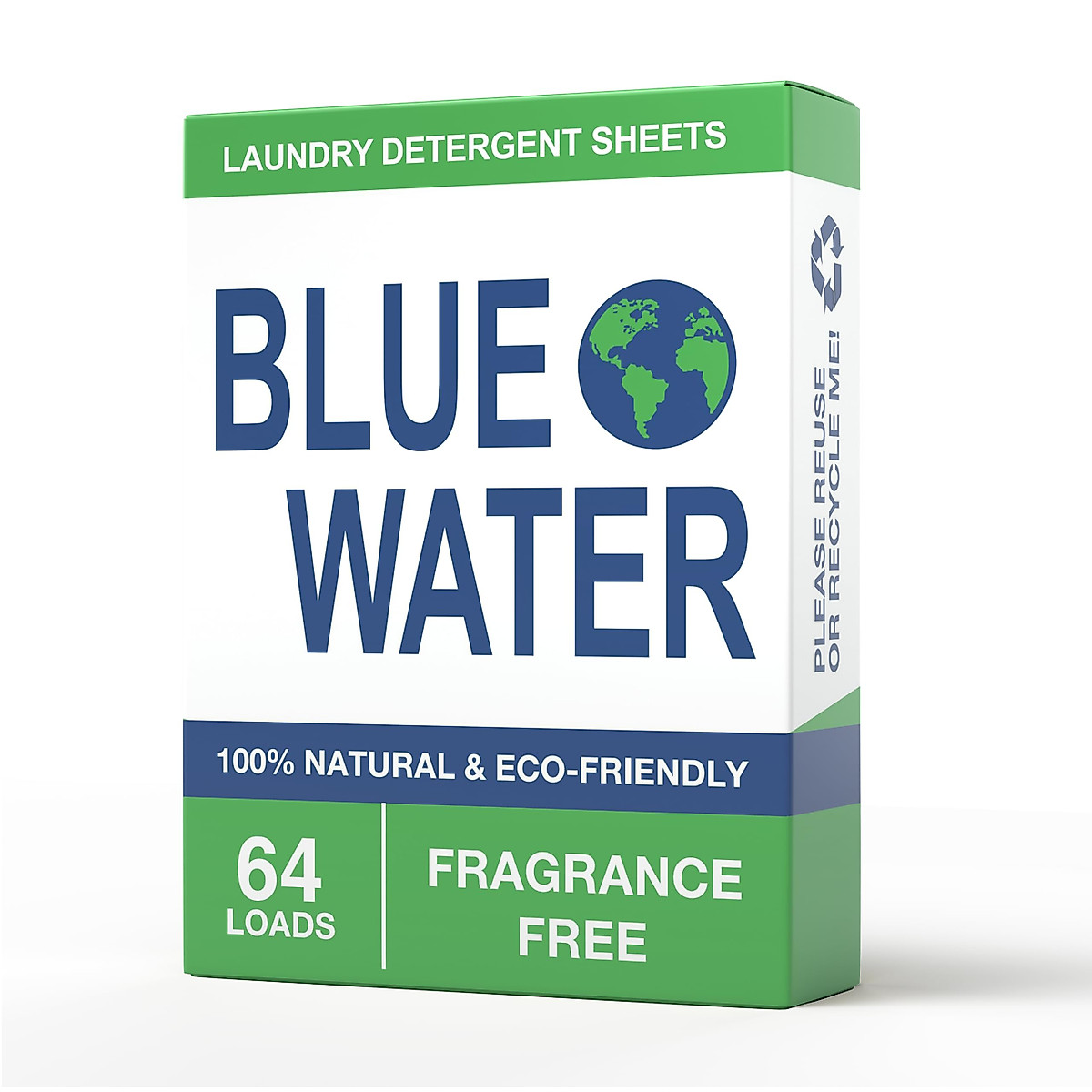 Blue Water, Laundry Detergent Sheets, 64 Loads